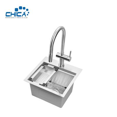 China Single Bowl Handmade House Kitchen Sinks Stainless Steel Kitchen Sinks With Faucet for sale