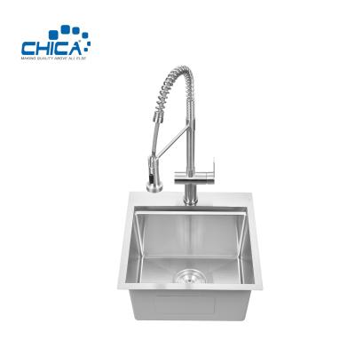 China Handmade House Single Bowl Kitchen Sink Stainless Steel Kitchen Sinks With Cutting Board for sale