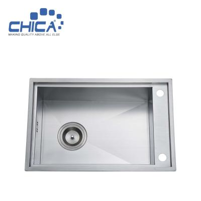 China Retangular Bowl Shape SUS201 304 Stainless Steel Kitchen Sinks Handmade House Kitchen Sinks For House for sale