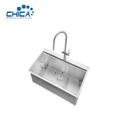 China 25x22x10cm Handmade House Kitchen Sink Single Bowl Stainless Steel Kitchen Sinks For Farmhouse for sale