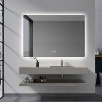 China Dimmable Wall Mouted Rectangular Bathroom Mirror With LED Light for sale
