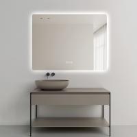 China Dimmable Wall Mouted Rectangular Bathroom Mirror With LED Light for sale