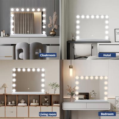 China Frameless Hollywood Vanity Mirror IP44 IP66 3 Lighting Modes Smart Touch Vanity Mirror for sale