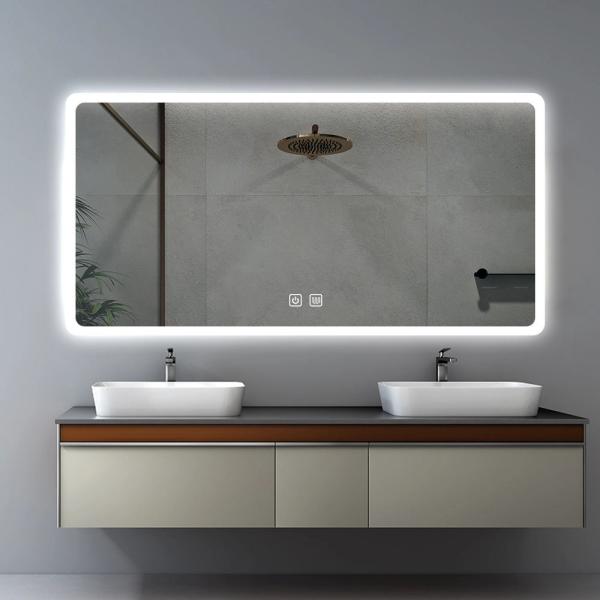 Quality Decoration Backlit Smart Mirror Antifog Bathroom Mirror Wall Mounted With LED for sale