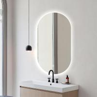China Arched LED Backlit Bathroom Mirror with Defogger 60x80cm Smart Touch Switch for sale