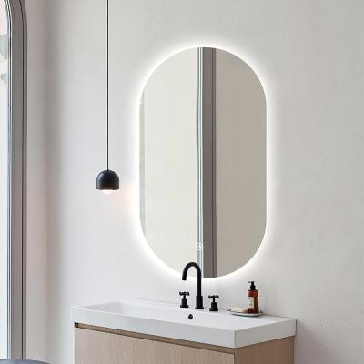 China Defogger LED Lighted Bathroom Mirror , Arched Backlit Mirror Customized Logo for sale