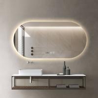 China Arched LED Backlit Bathroom Mirror with Defogger 60x80cm Smart Touch Switch for sale
