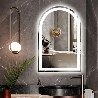 China Frameless Smart Touch Screen LED Mirror Wall Mounted Bathroom Vanity Mirror for sale