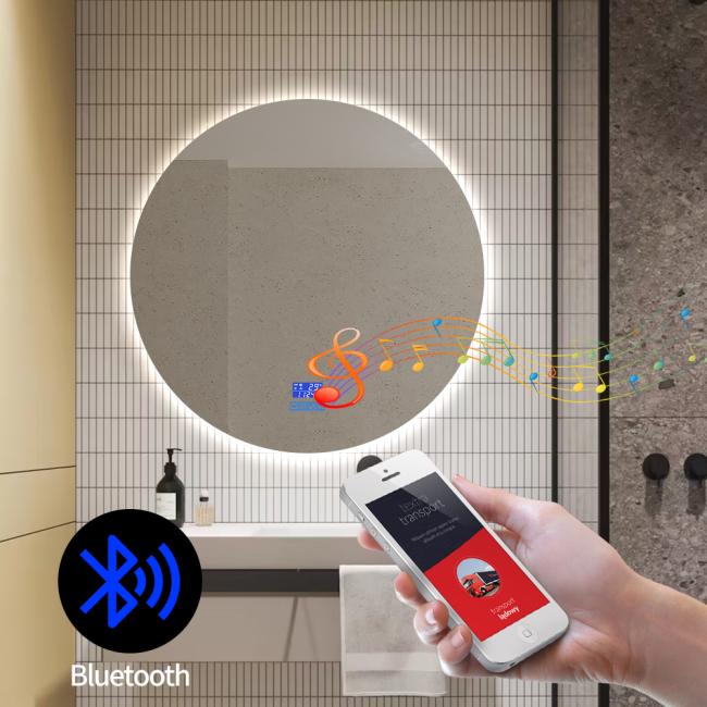 Bathroom mirror installation example