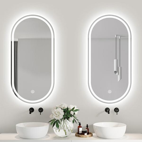 Quality Smart Modern Frameless LED Bathroom Mirror Explosion Proof LED Arch Mirror for sale