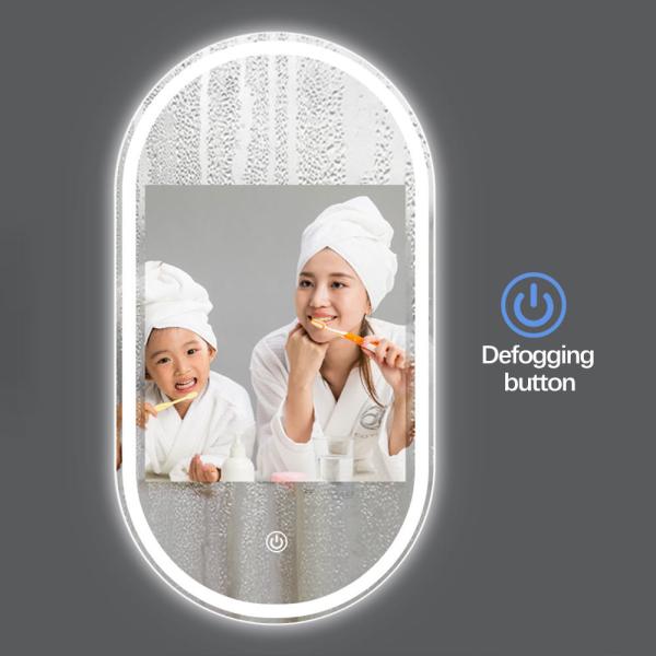 Quality Smart Modern Frameless LED Bathroom Mirror Explosion Proof LED Arch Mirror for sale