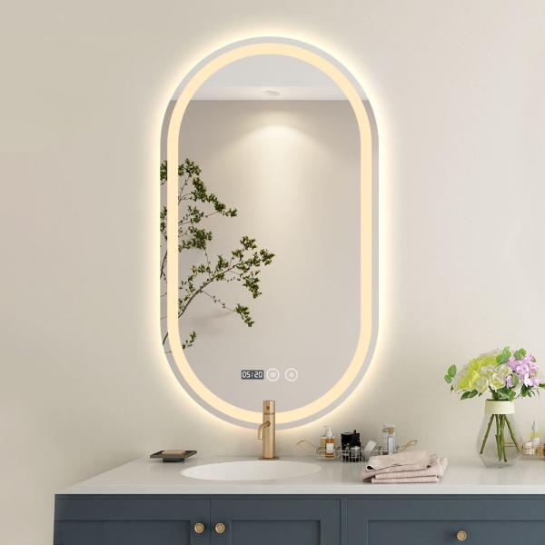Quality Smart Modern Frameless LED Bathroom Mirror Explosion Proof LED Arch Mirror for sale