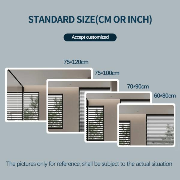 Quality Dimmable Bathroom Mirror Frameless Wall Defogger LED Mirror With Light Color for sale