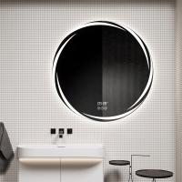 Quality Modern Round Bathroom Mirror Anti Fog Waterproof Wall Mounted Lighted Makeup for sale