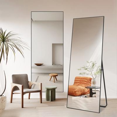 China 4mm Aluminum Frame Full Length Dressing Mirror Without Light Slim Bezel for sale