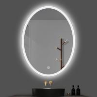 China Round Polished Edge LED Bathroom Mirror 60cm Smart Touch Sensor Dimming for sale