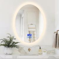 China Round Polished Edge LED Bathroom Mirror 60cm Smart Touch Sensor Dimming for sale