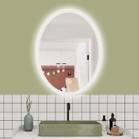 China Round Polished Edge LED Bathroom Mirror 60cm Smart Touch Sensor Dimming for sale