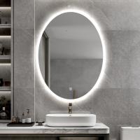 China Round Polished Edge LED Bathroom Mirror 60cm Smart Touch Sensor Dimming for sale