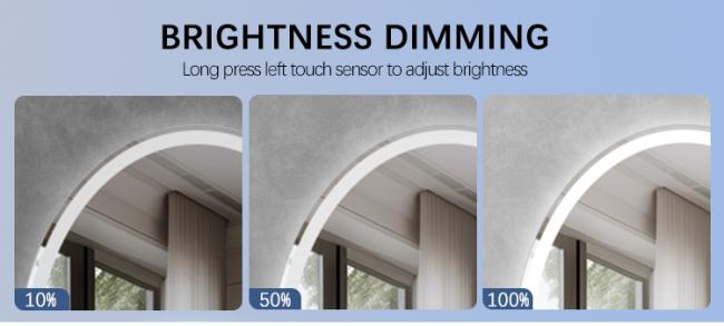 Bathroom mirror installation example