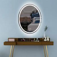 China Round Silver Bathroom Mirror with Front Light and Backlit Touch Screen 3000K 6000K for sale