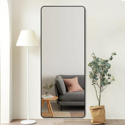 China Aluminum Alloy Framed Full Length Dressing Mirror Wall Mounted Floor Standing for sale