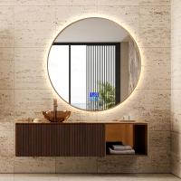 Quality Aluminium Alloy Framed Round Bathroom Mirror With Back Light for sale