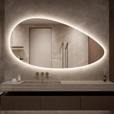 China Dimmable Irregular Shaped Bathroom Mirrors Waterproof 20*31inch 24*39inch 28*51inch for sale