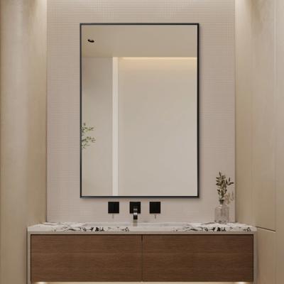 China Square Aluminum Alloy Framed Waterproof Bathroom Makeup Mirror Without Light for sale