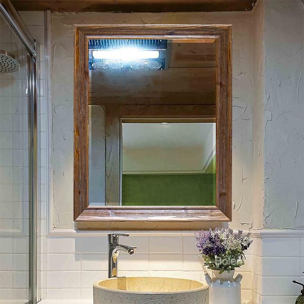 Quality Rectangle Solid Wood Frame Mirror Full Length Dressing Mirror Without Light for sale