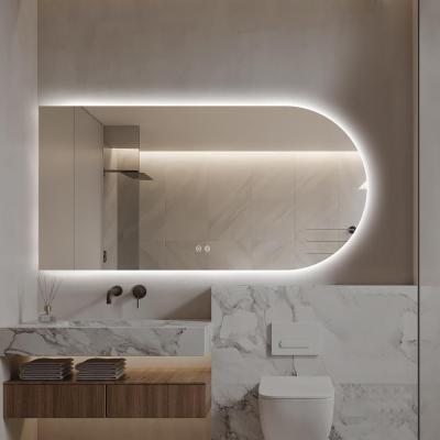 China Arch Smart LED Bathroom Mirror , LED Illuminated Backlit Bathroom Mirrors for sale