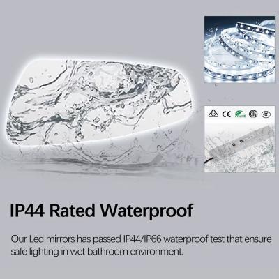 China Asymmetrical Backlit LED Bathroom Mirror , Anti Fog Bathroom Mirror With Light for sale