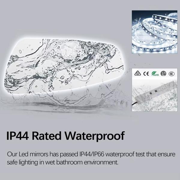 Quality Asymmetrical Backlit LED Bathroom Mirror , Anti Fog Bathroom Mirror With Light for sale