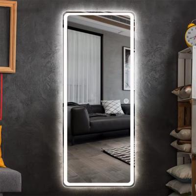 China Decorative Full Length Mirror With LED Lights , Dimmable LED Smart Bathroom Mirror for sale