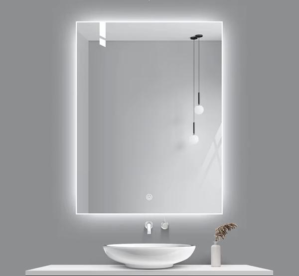 Quality Rectangle Smart Ultra Slim LED Bathroom Mirror With Bluetooth Speaker for sale