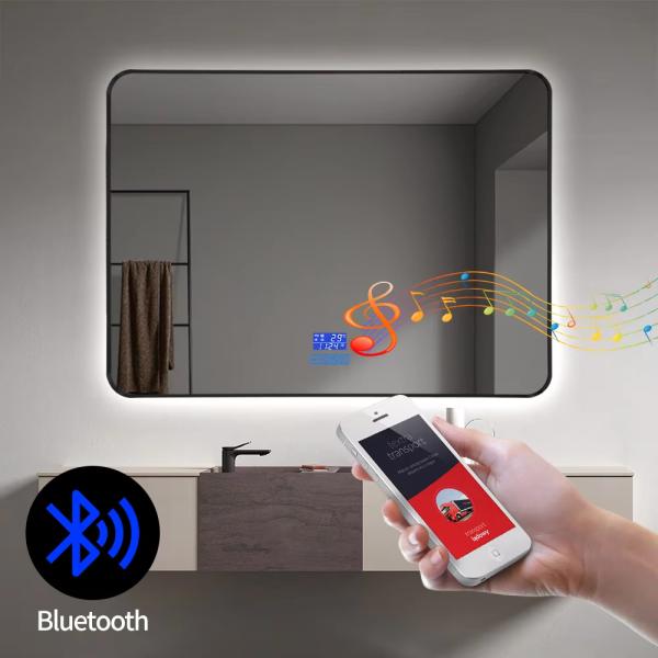 Quality Smart LED Backlit Vanity Mirror With 45° Slanted Aluminum Frame / Touchless Hand Sensor Switch for sale