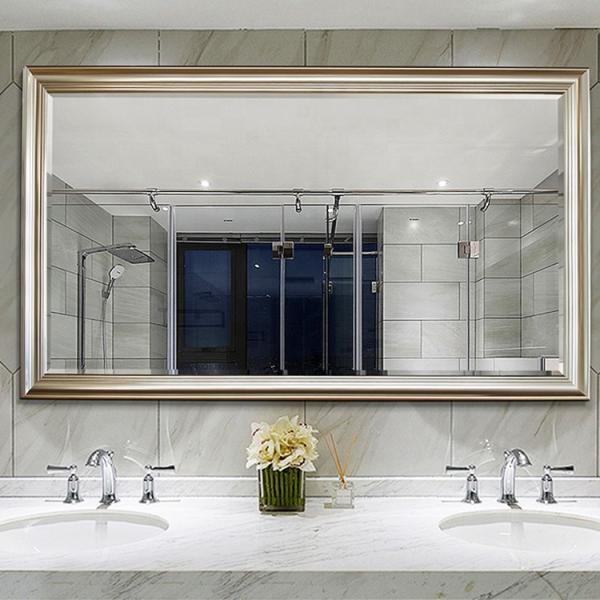 Quality Luxury Baroque Style Full Length Mirror With PS Frame / Copper Free Silver Glass for sale