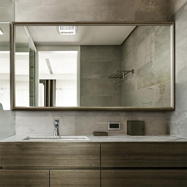 Quality Rectangular Bathroom Vanity Mirrors , Luxury Baroque Style Wall Mirror Without for sale