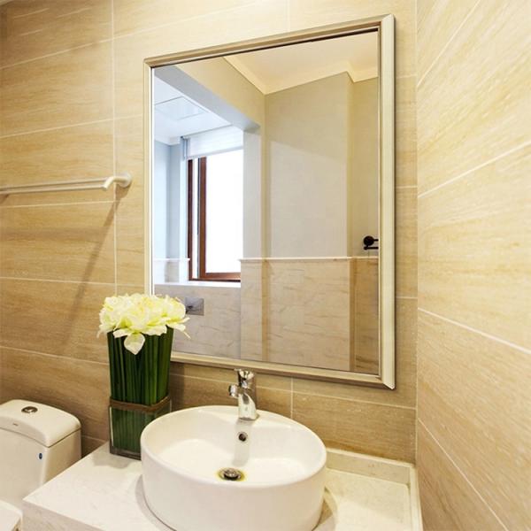 Quality Rectangular Bathroom Vanity Mirrors , Luxury Baroque Style Wall Mirror Without for sale