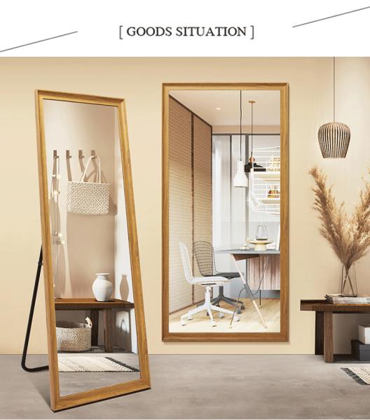 Quality Slim Profile Full Length Contemporary Standing Mirror  For Bedroom Corner for sale