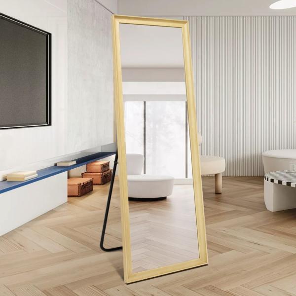 Quality Slim Profile Full Length Contemporary Standing Mirror For Bedroom Corner for sale