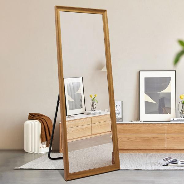 Quality Slim Profile Full Length Contemporary Standing Mirror For Bedroom Corner for sale