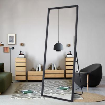 China New Zealand Pine Solid Wood Rectangular Mirror Without Light Full Length for sale