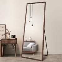 China New Zealand Pine Solid Wood Rectangular Mirror Without Light Full Length for sale