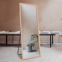 China New Zealand Pine Solid Wood Rectangular Mirror Without Light Full Length for sale