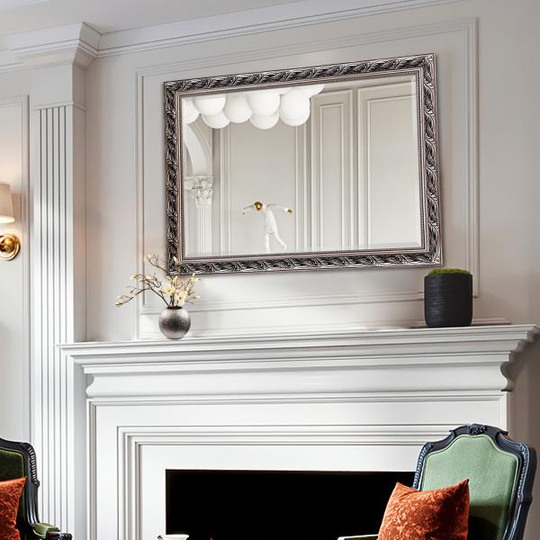 Quality Silver LED Framed Mirror Anti Explosion Wall Mounted Decorative Mirror 4mm 5mm for sale