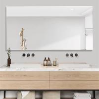 Quality Minimalist Frameless Rectangular Wall Mirror 5mm HD Copper Free Silver Mirror for sale