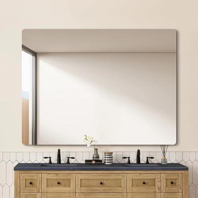 China Contemporary Round Corner Square Frameless Mirror Without Light Anti Oxidant Polished Edge for sale