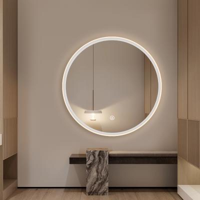 China Waterproof IP44 Round Hotel Mirrors LED Anti Fog Bathroom Mirror for sale