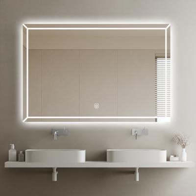 China Anti Fog Hotel Mirrors Rectangle Bathroom Vanity Mirror Shatterproof for sale